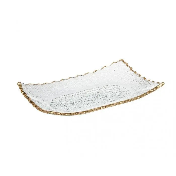Rectangular Gold/Glass Tray – Fig Modern